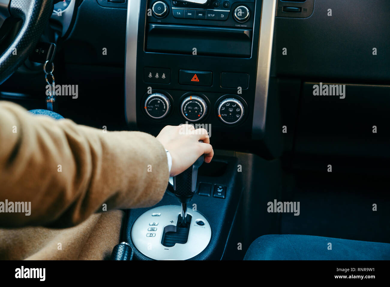 Hand On Gear Stick High Resolution Stock Photography and Images - Alamy