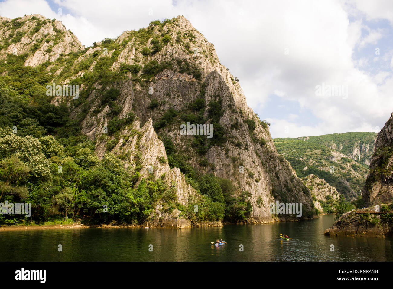Kayaking in Matka Gorge, Macedonia Stock Photo - Alamy