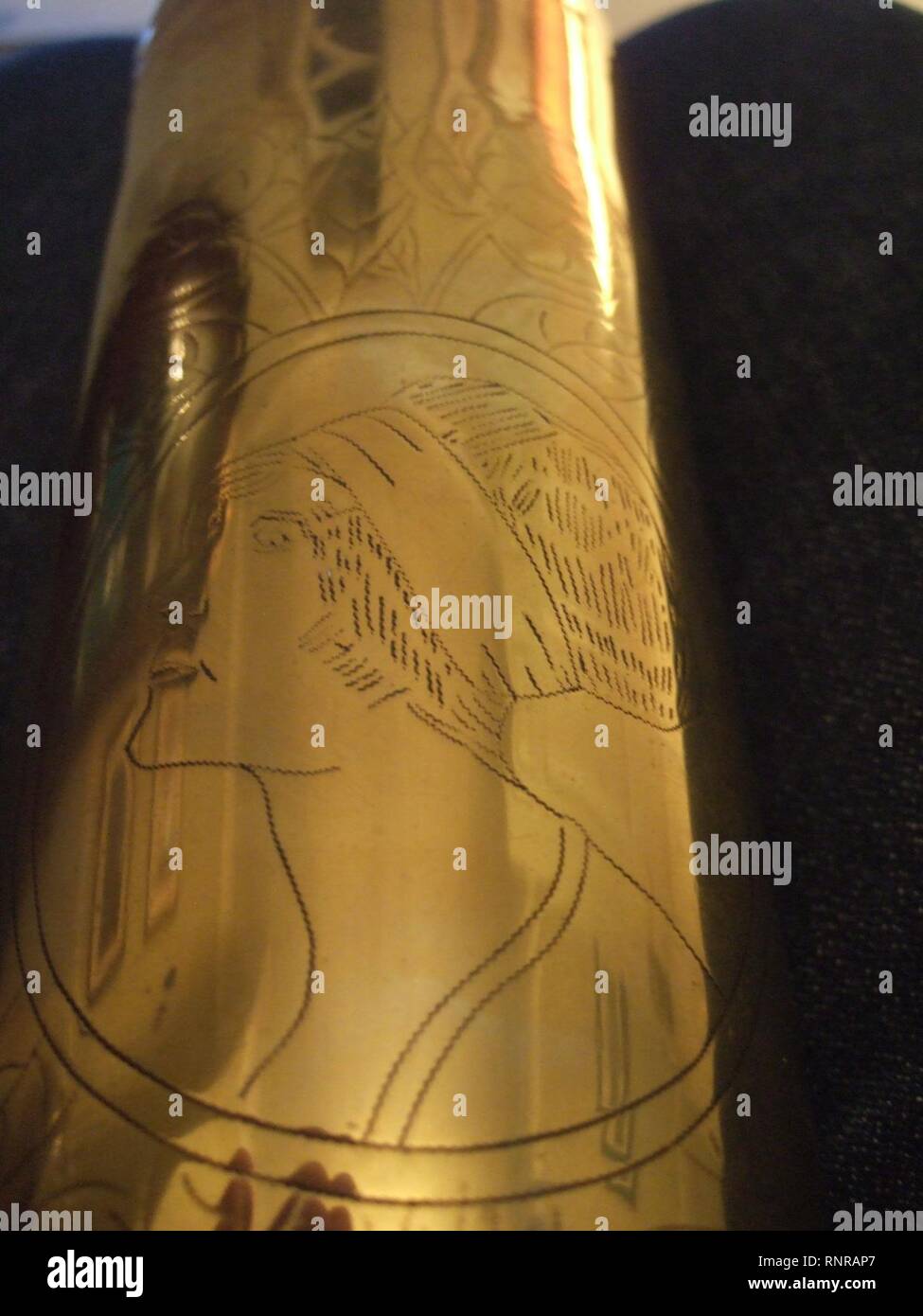 Case 1. Engraving of woman Stock Photo - Alamy