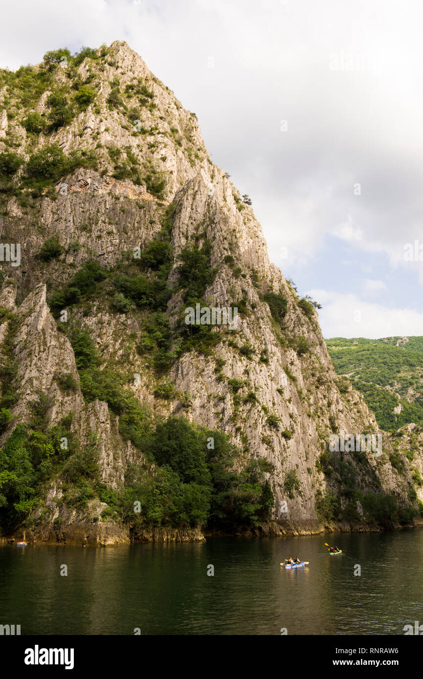kayaking in Matka Gorge, Macedonia Stock Photo - Alamy
