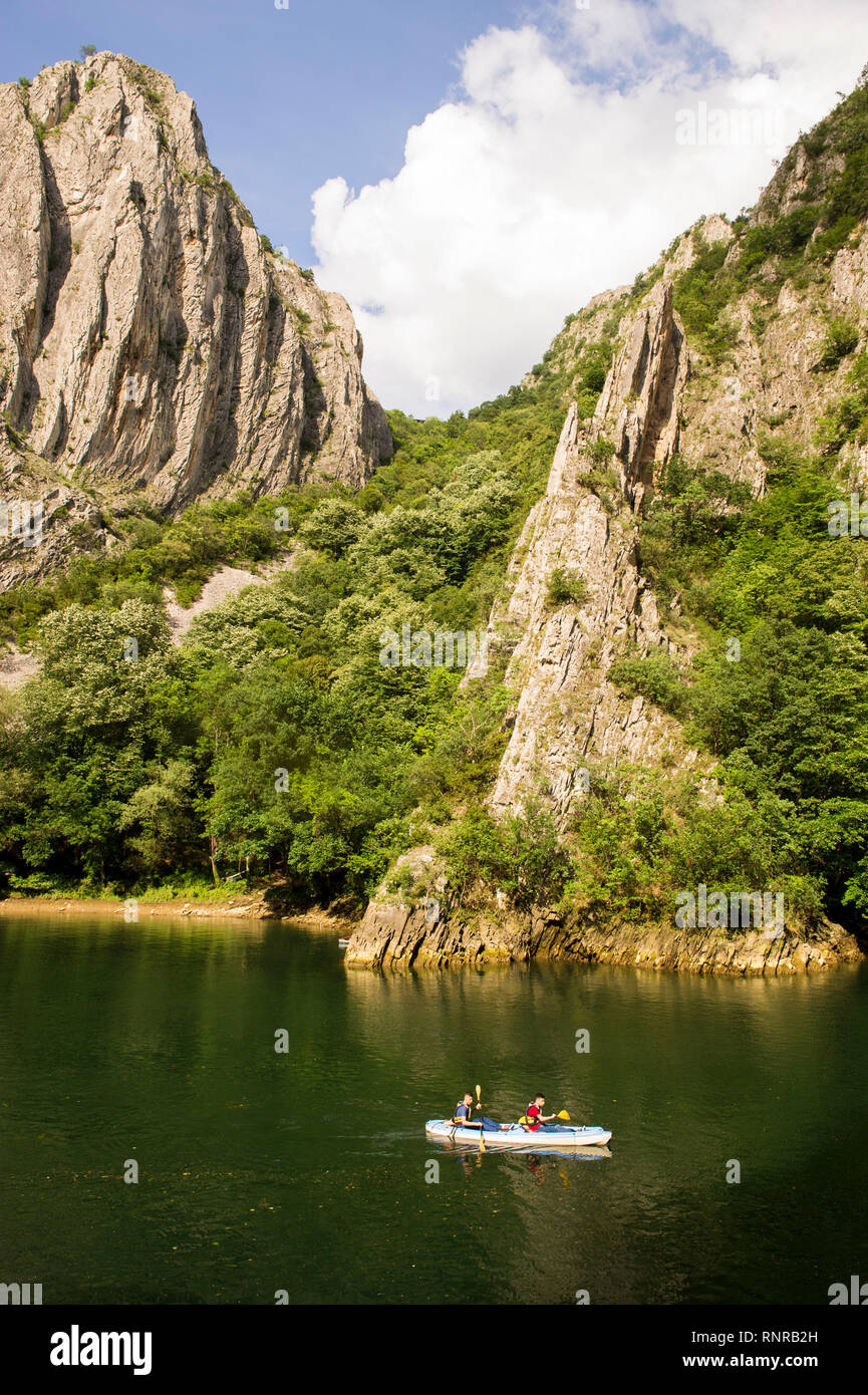 kayaking in Matka Gorge, Macedonia Stock Photo - Alamy
