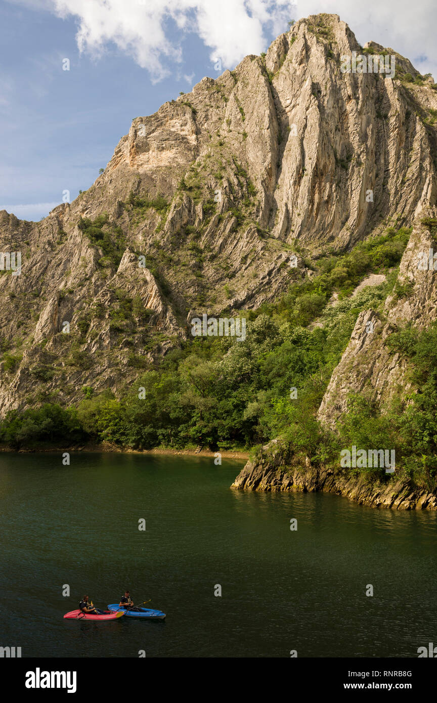 Kayaking in Matka Gorge, Macedonia Stock Photo - Alamy