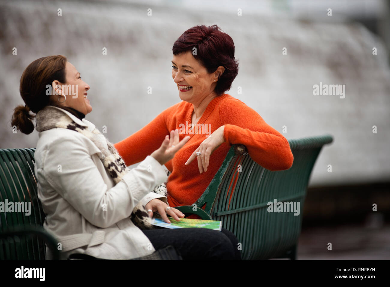 Two friendship benches hi-res stock photography and images - Alamy