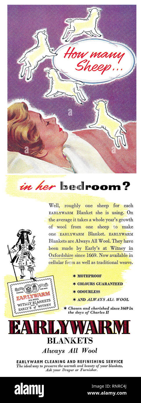Blankets 1950s hi-res stock photography and images - Alamy