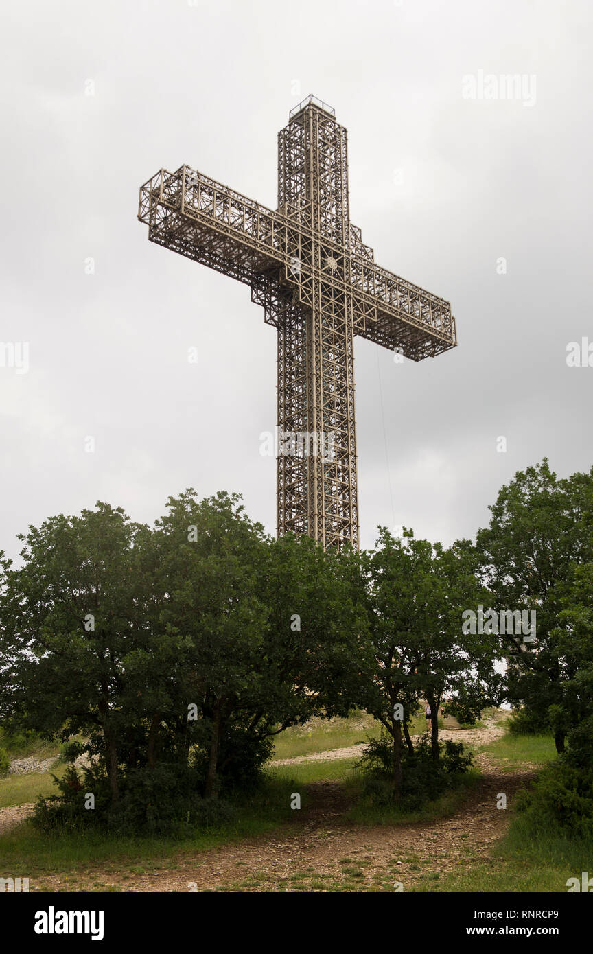 Millennium Cross on top of the Vodno Mountain, Skopje, Macedonia Stock ...