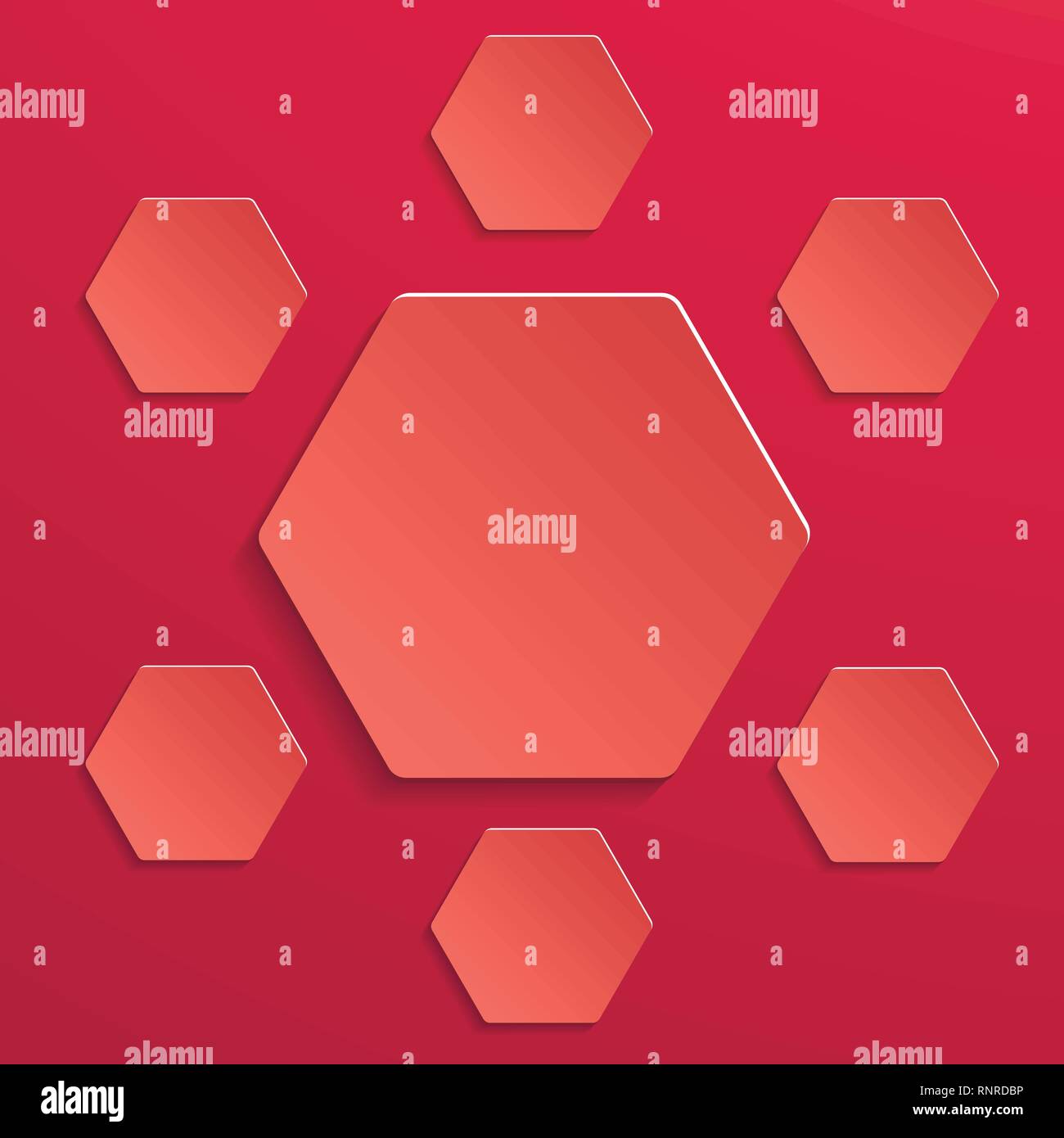 Abstract elegant vector collage design with hexagonal plates Stock ...