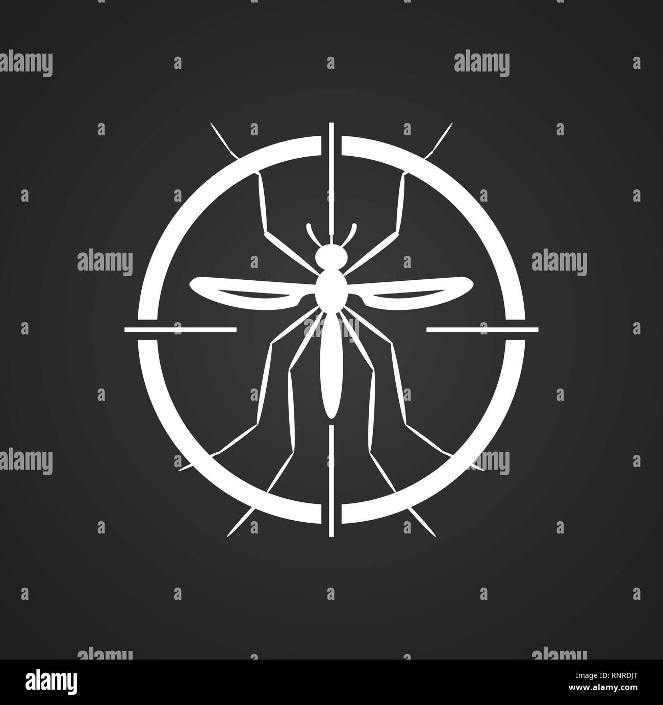 Debugging icon on black background for graphic and web design, Modern ...