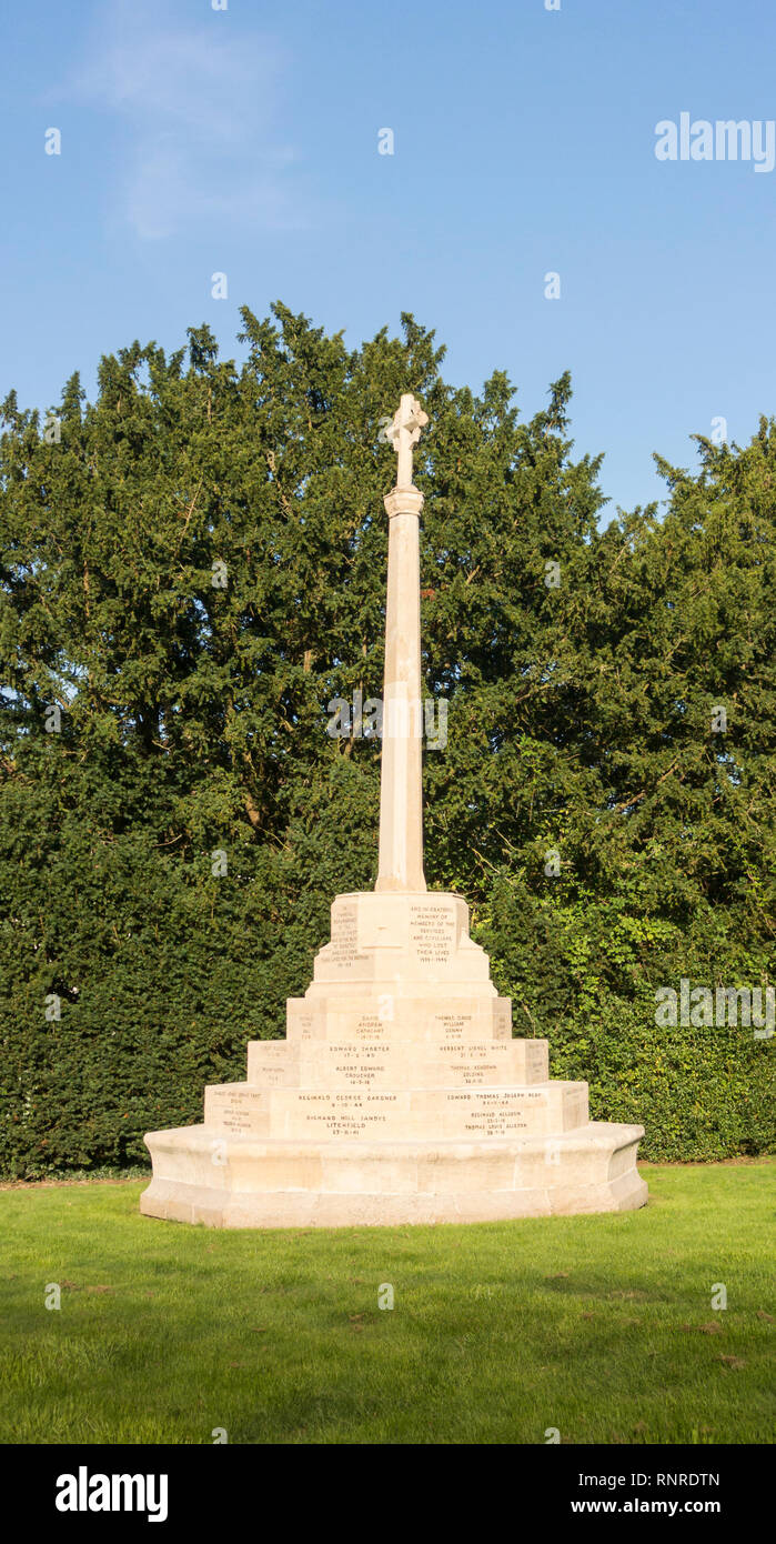 War Memorial in the grounds of Holy Cross Church, in the village of ...