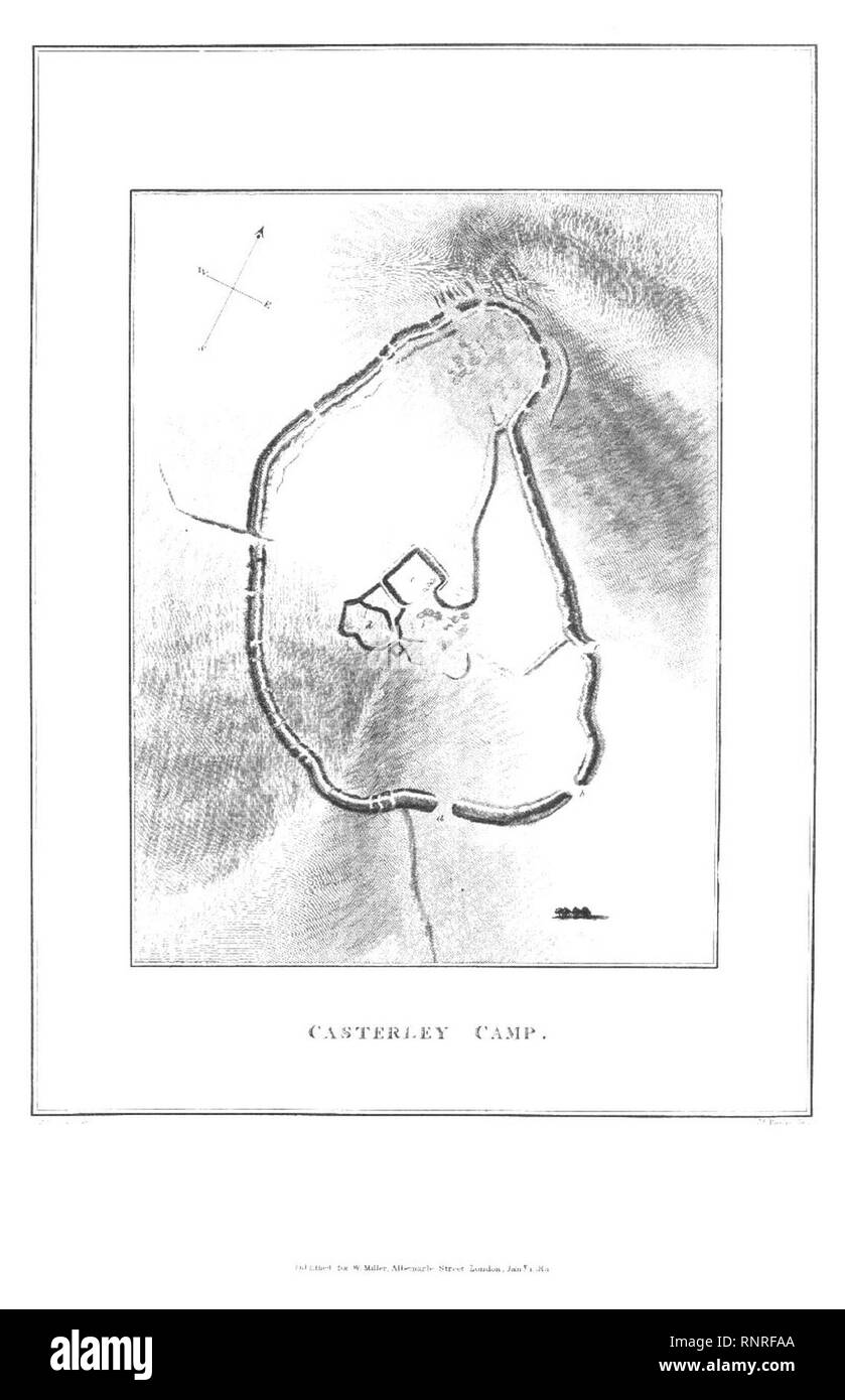 Casterley camp sketch Stock Photo - Alamy