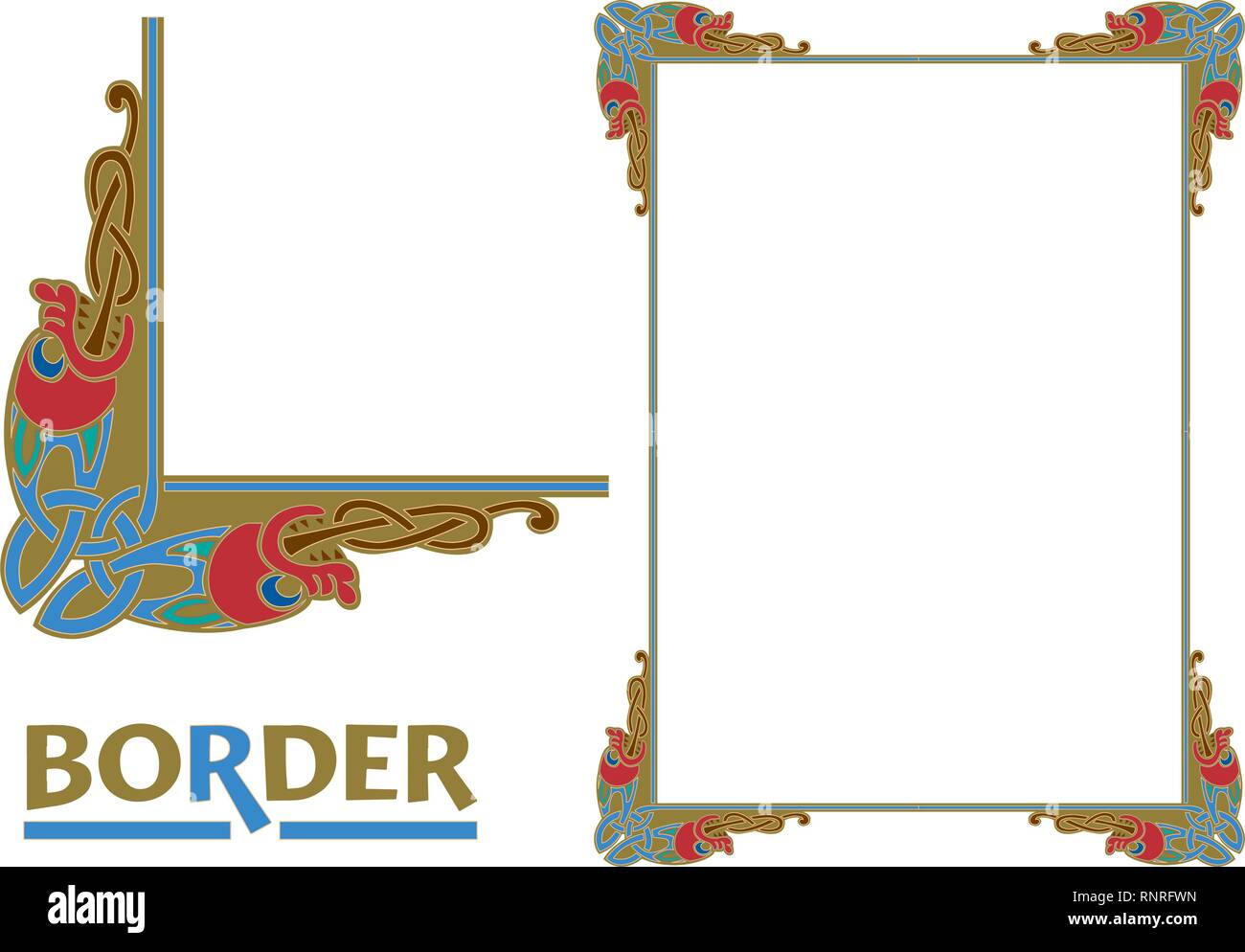 Old World Borders Vector - Tiled frame in plant leaves and flowers ...