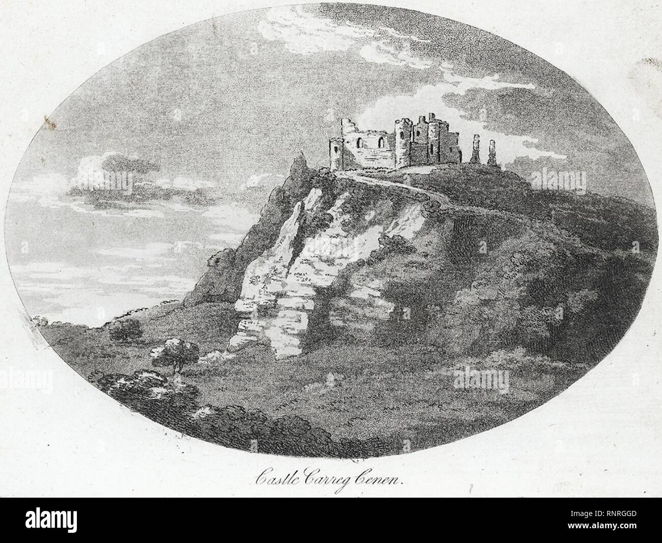 Castle Carreg Cenen Stock Photo - Alamy