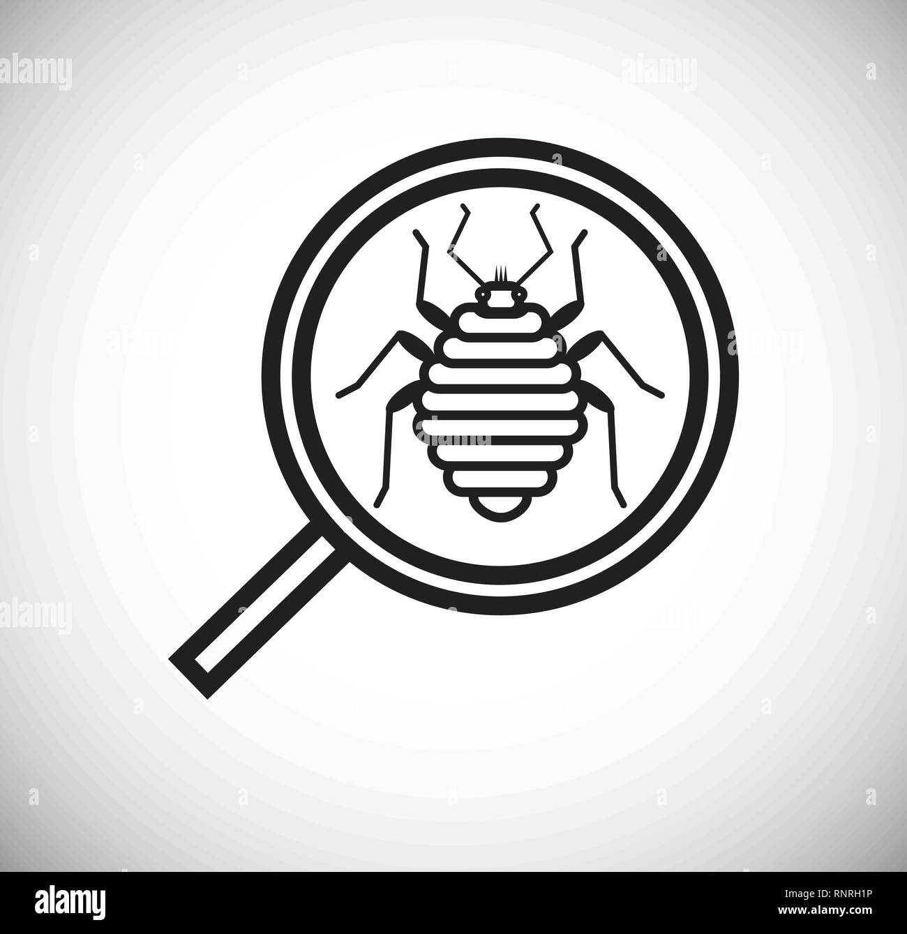 Debugging icon on white background for graphic and web design, Modern ...