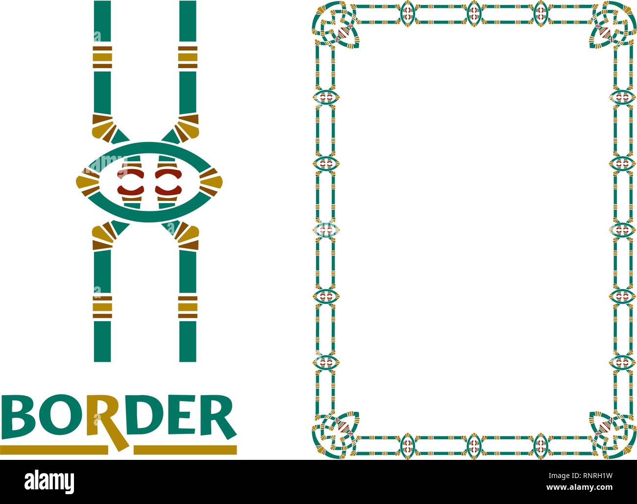 Old World Borders Vector - Tiled frame in plant leaves and flowers ...