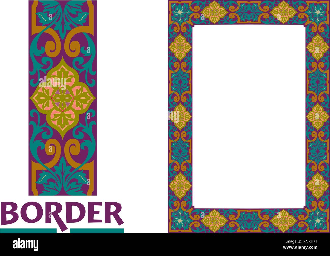 Old World Borders Vector - Tiled frame in plant leaves and flowers ...
