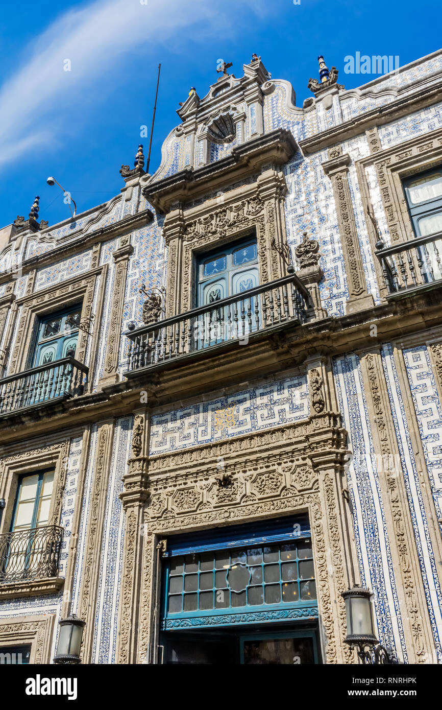 Old Ornate Mexican Architecture Building Madero Street Mexico City ...