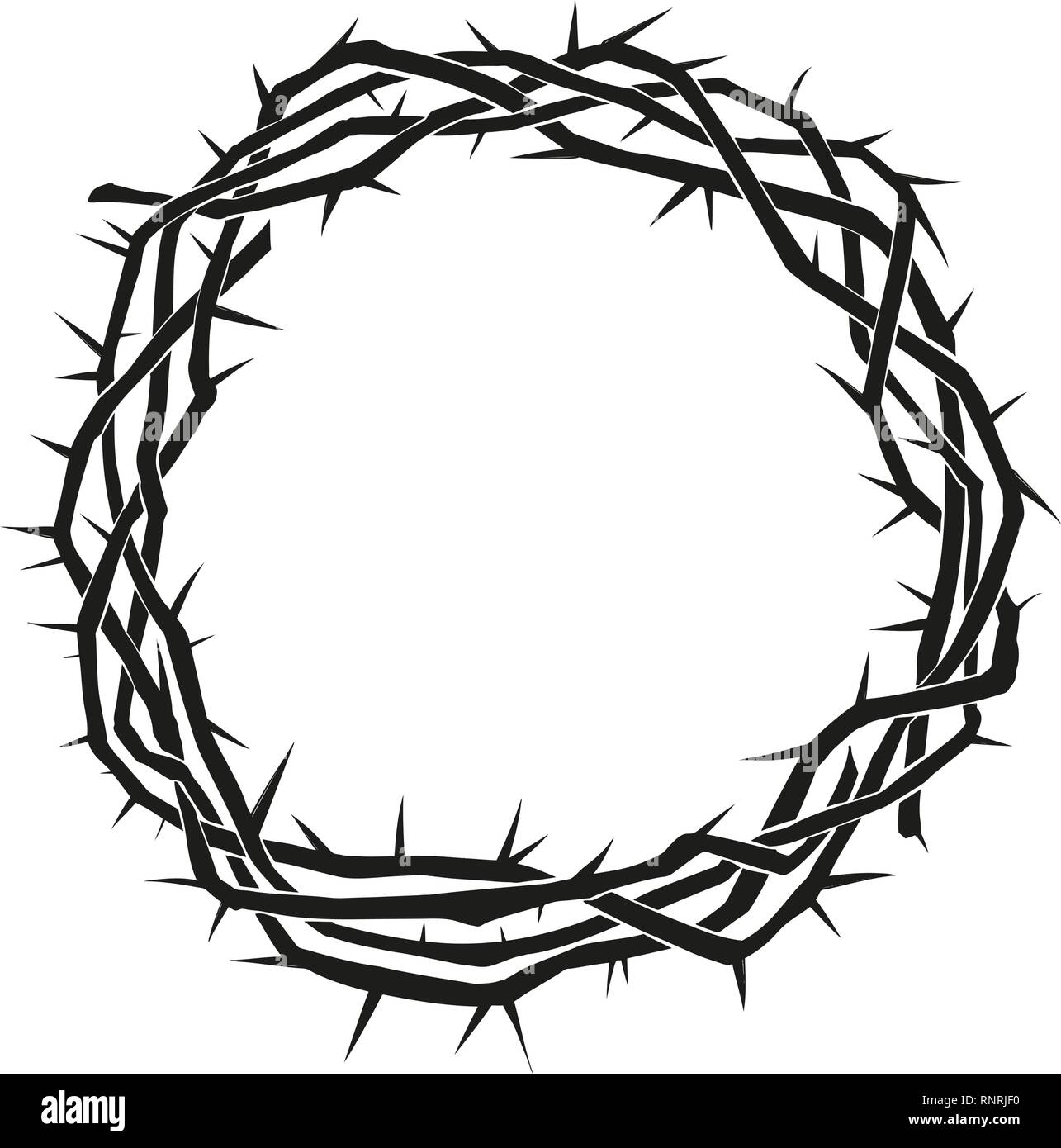 Crown Of Thorns Drawing Step By Step