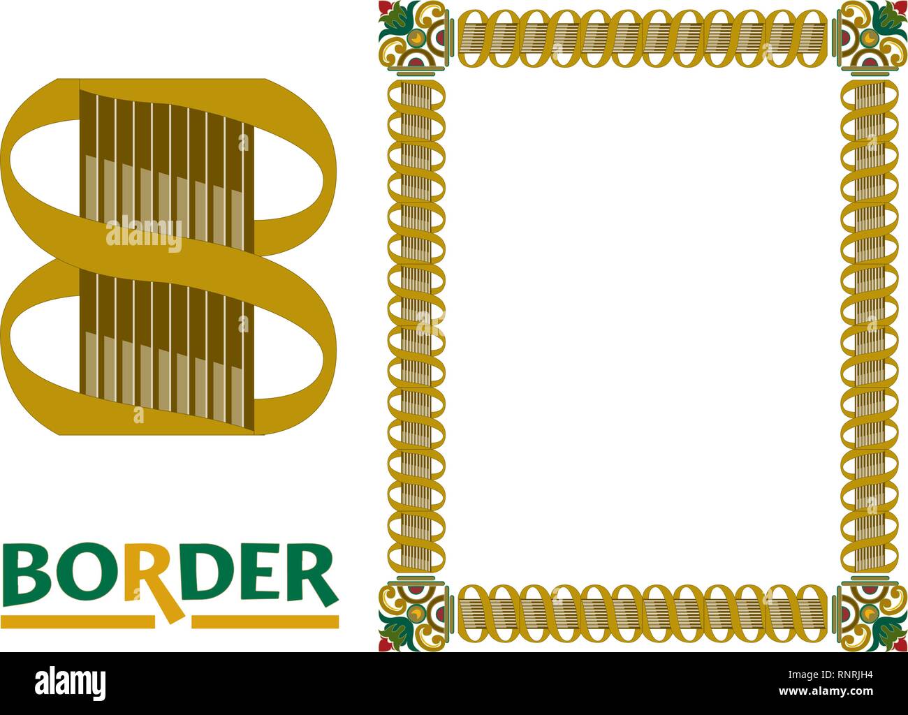Old World Borders Vector - Tiled frame in plant leaves and flowers ...