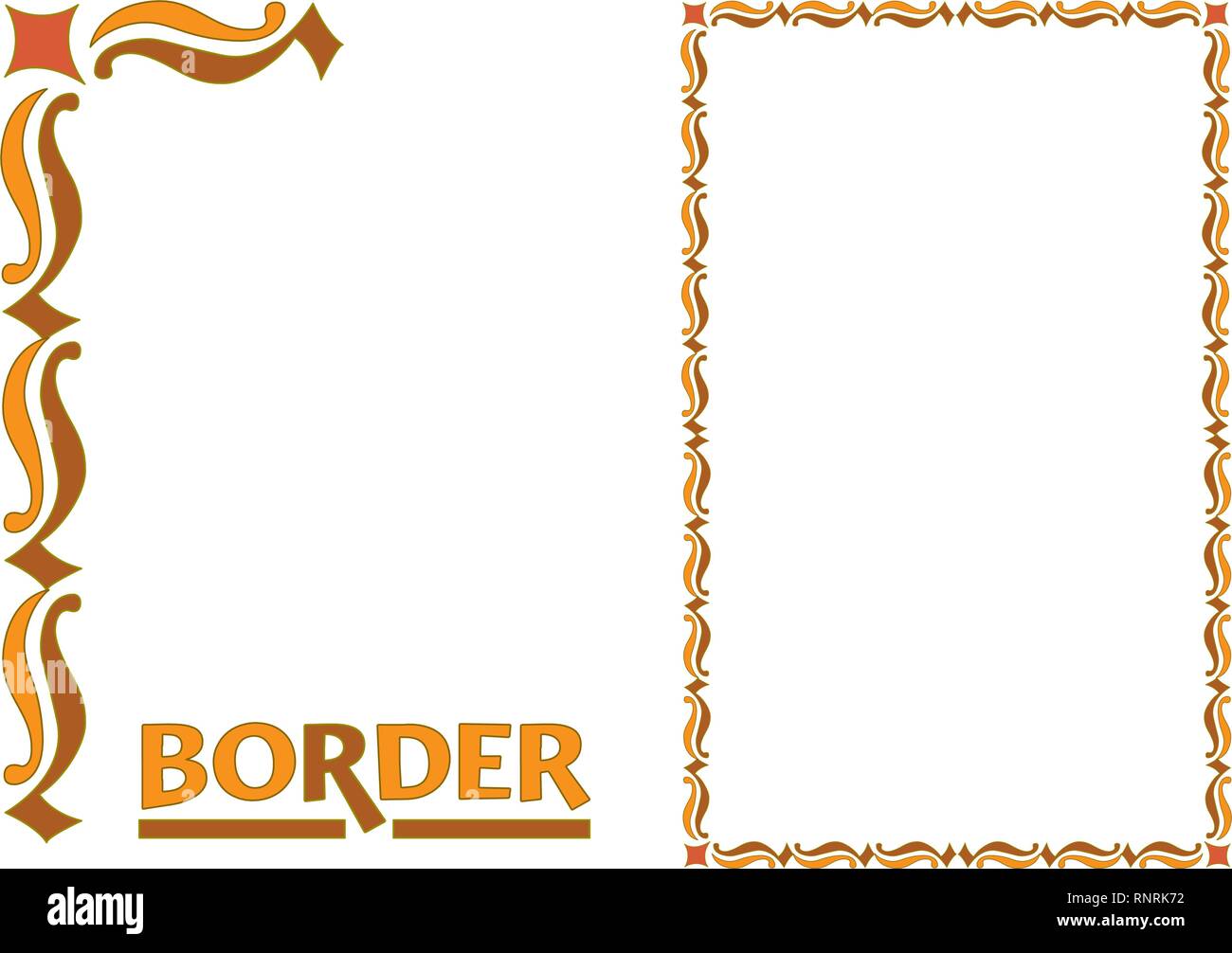 Old World Borders Vector - Tiled frame in plant leaves and flowers ...