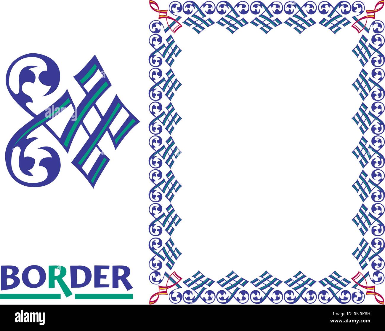 Old World Borders Vector - Tiled frame in plant leaves and flowers ...