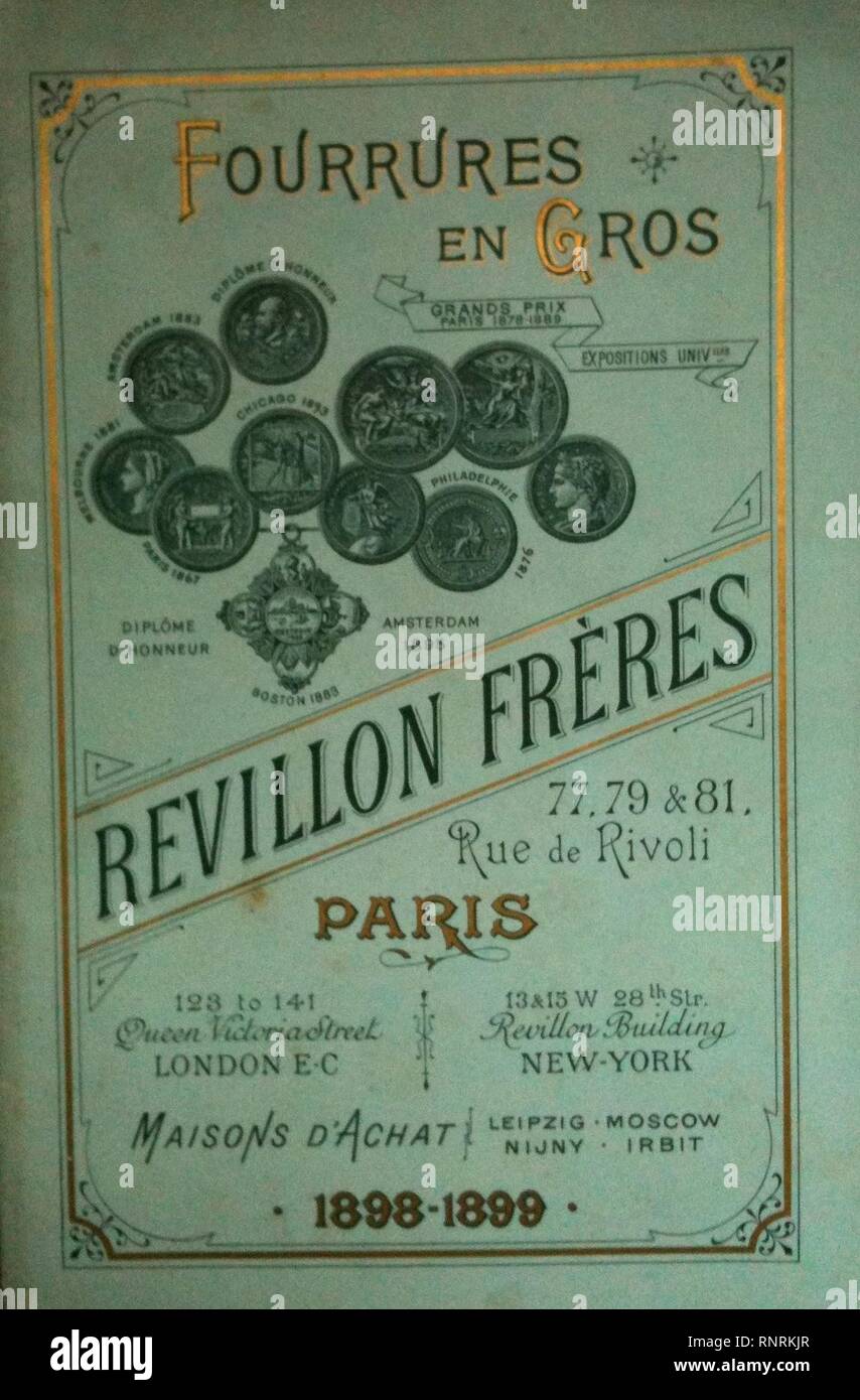 Catalogue Revillon Furs Paris Stock Photo - Alamy
