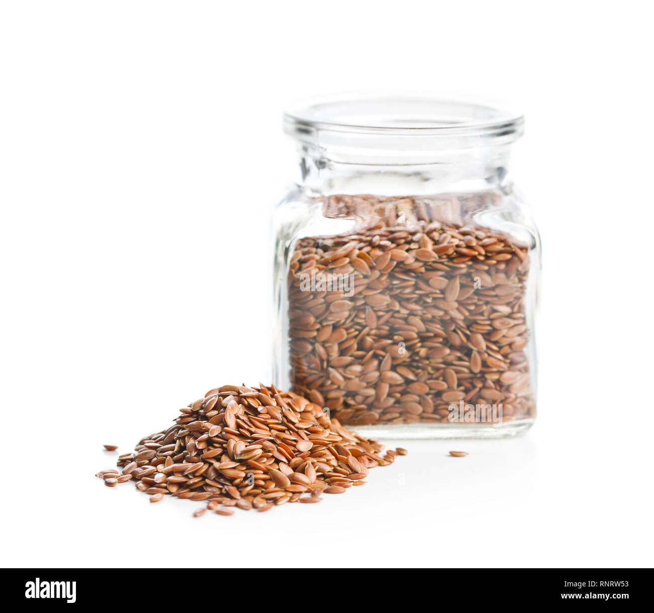 Flax seeds, linen seeds or linseeds isolated on white background Stock Photo - Alamy