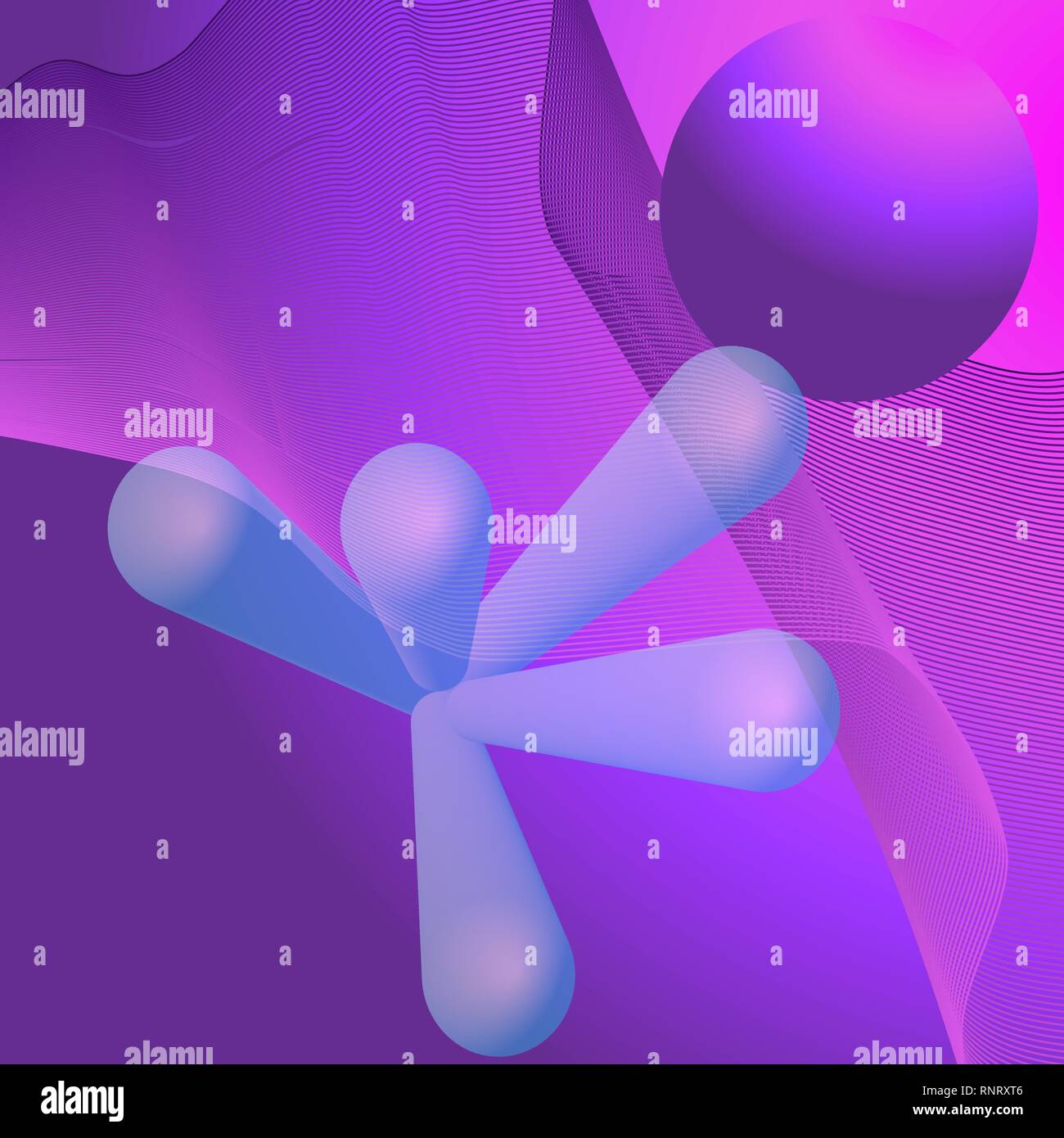 Abstract space background with planet and strange figures Stock Vector ...