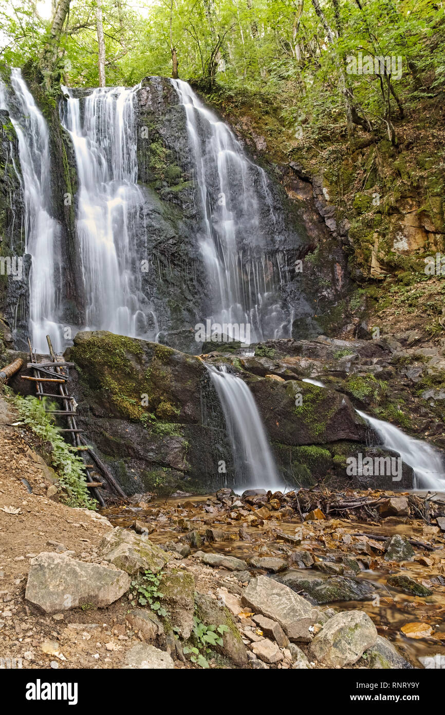 Landscape of Koleshino waterfalls cascade in Belasica Mountain, Novo ...
