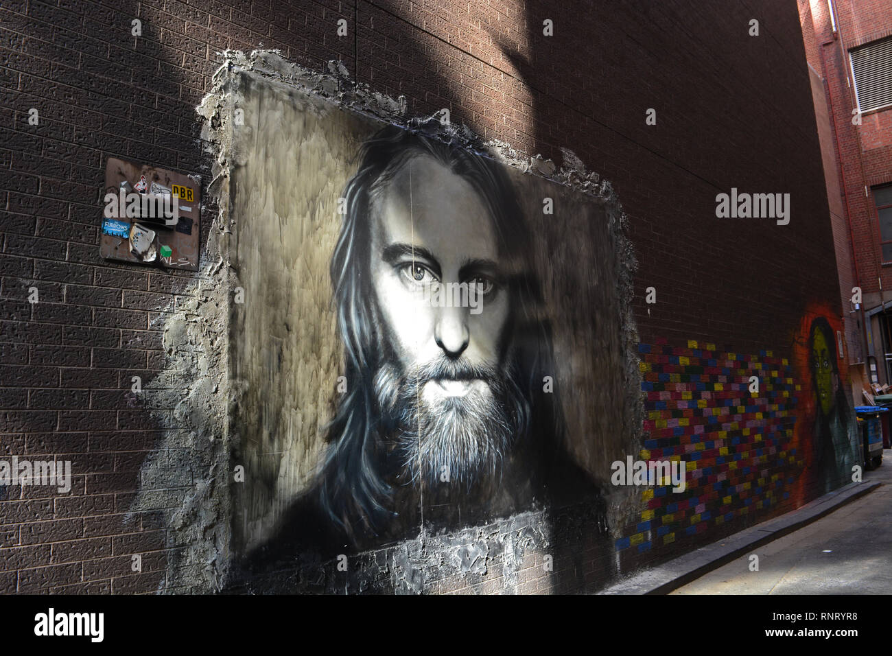 Street Art, Strachan Lane, Melbourne, CBD, Australia Stock Photo - Alamy