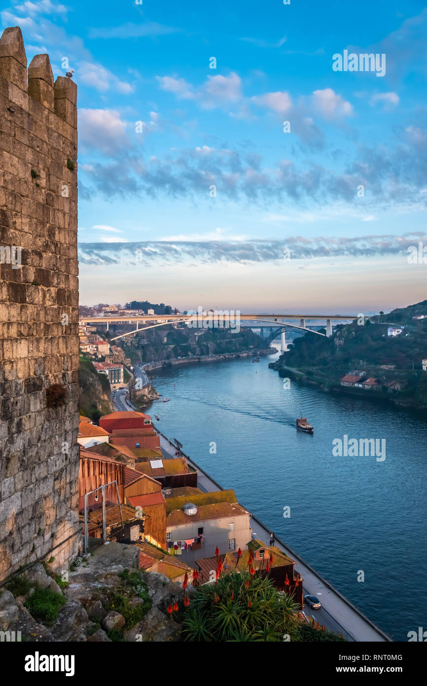 Porto, second-largest city in Portugal. Located along the Douro river ...