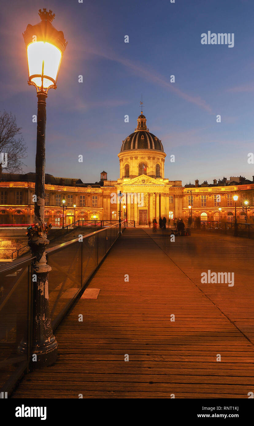 The French Academy at night , Paris, France Stock Photo - Alamy