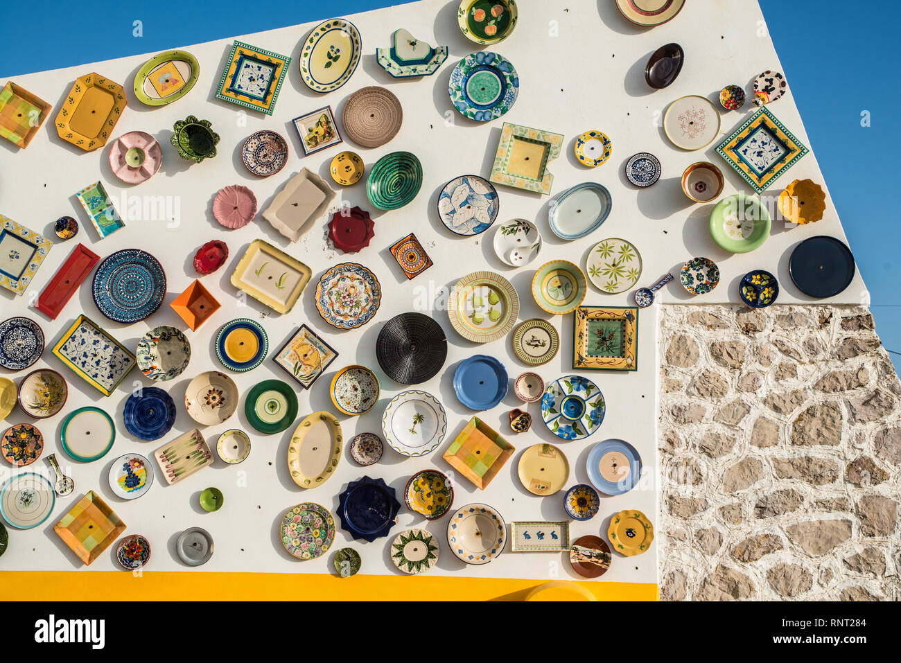 Coloured dishes, Algarve, Portugal, February 2019 Stock Photo - Alamy