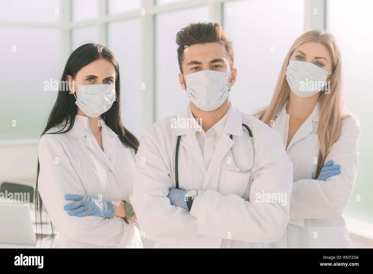 group of surgeons standing together in a medical center Stock Photo - Alamy