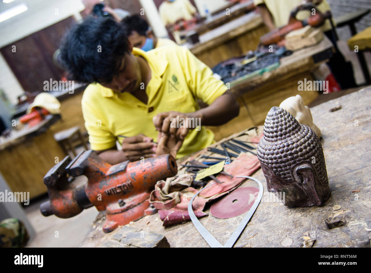 Handicrafts workshop Angkor d Artisans offers instruction in ...