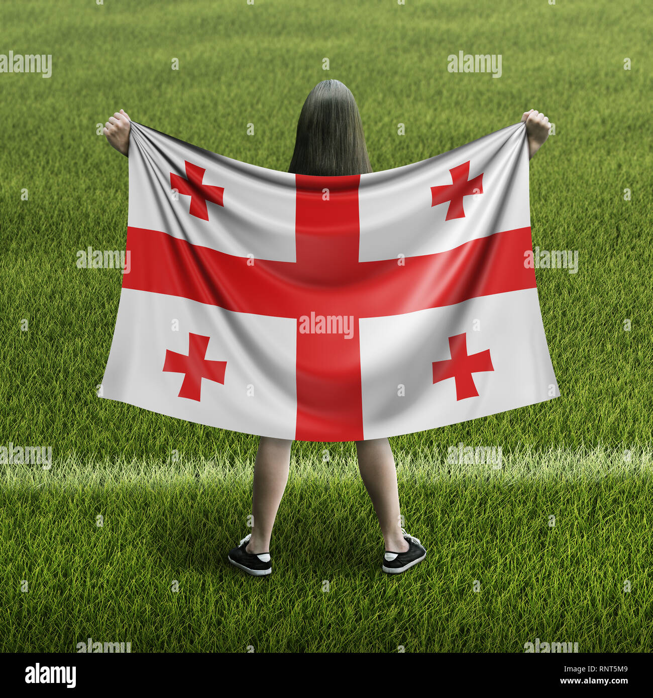 Women and flag Stock Photo - Alamy