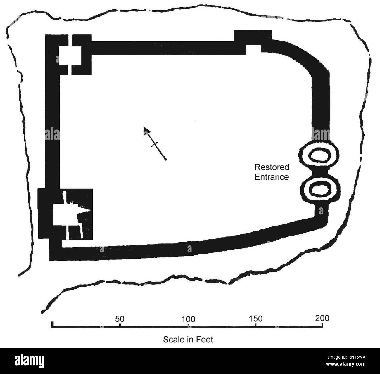 Castleton Castle, derived from Penny cyclopaedia (1836) V6 page 354 ...