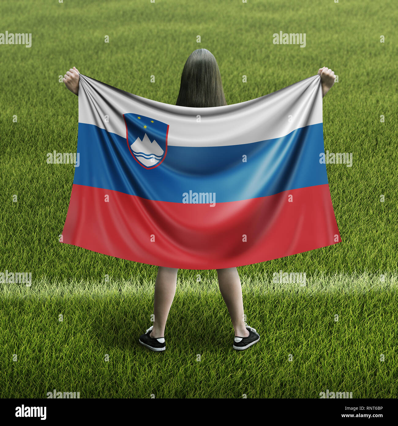Women and flag Stock Photo - Alamy