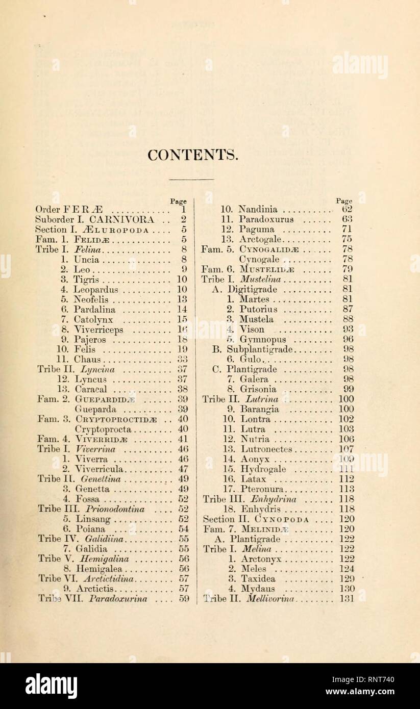 Catalogue of carnivorous, pachydermatous and edentate Mammalia Stock ...