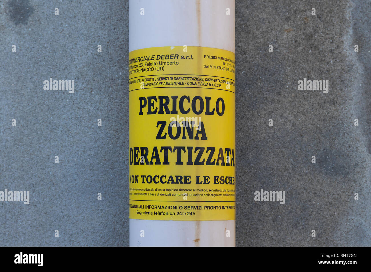 Rat Danger Zone Sign