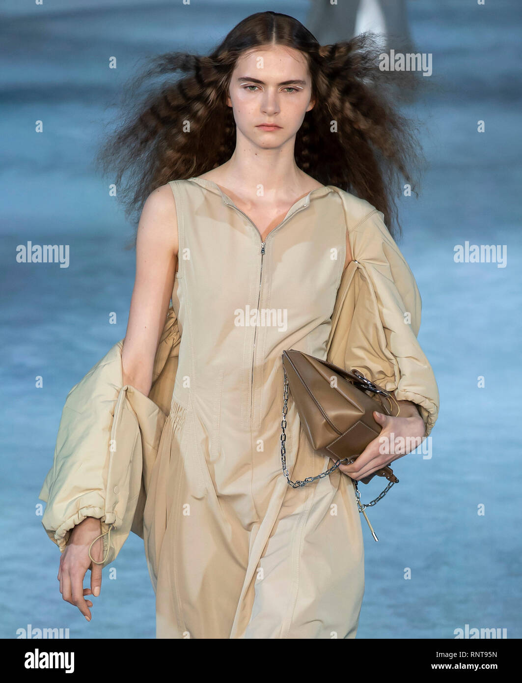 New York, New York - February 11, 2019: Masha Alexeeva walks the runway ...