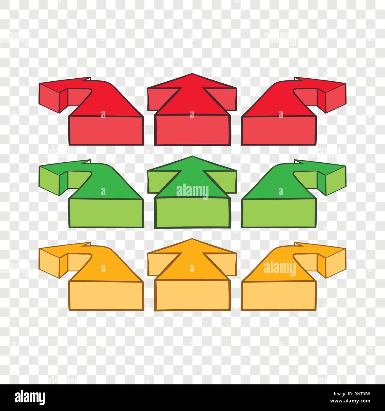 Arrows of different color icon, cartoon style Stock Vector Image & Art ...