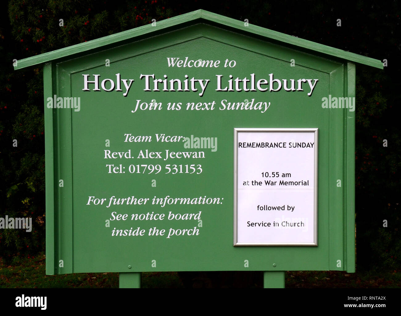 Church Notice Board Stock Photo - Alamy