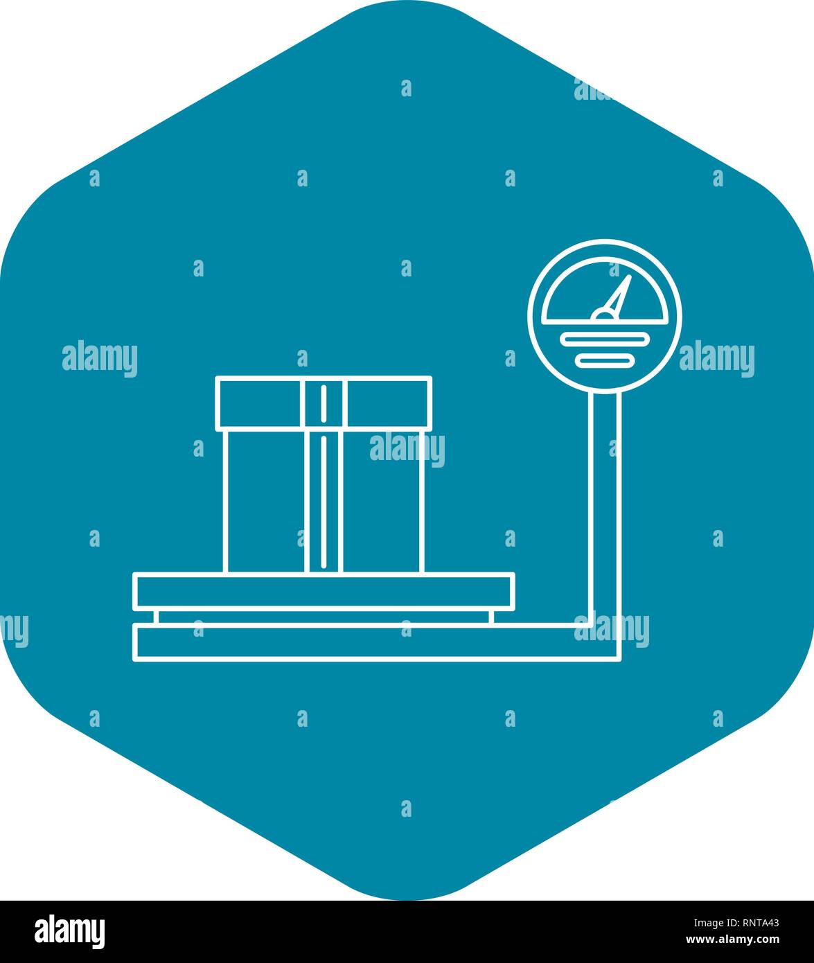 Balance scale logistic icon vector Stock Vector Images - Alamy