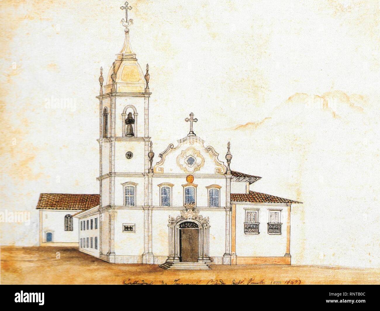 Catedral de São Paulo por Miguelzinho Dutra 1847 Stock Photo - Alamy