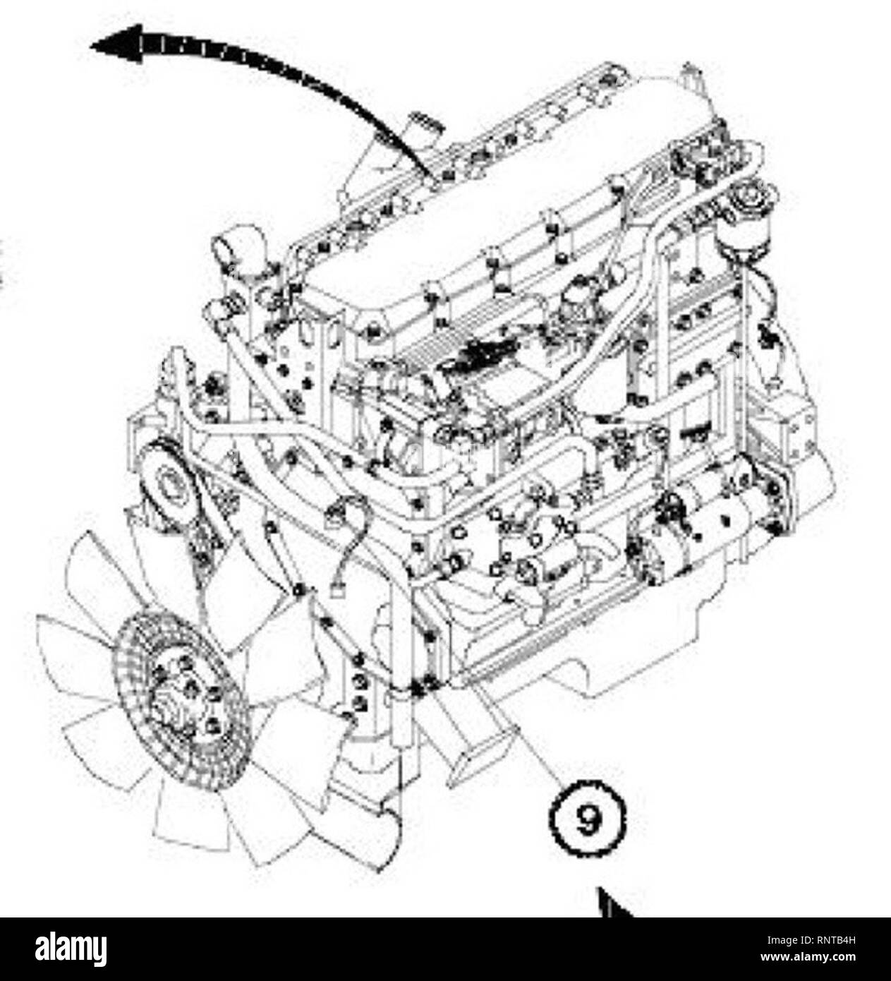 Caterpillar 3116 engine.1 Stock Photo - Alamy