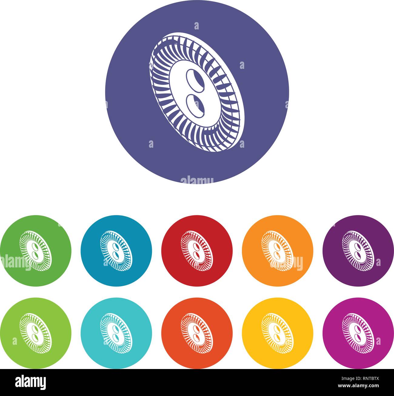 Flower clothes button icons set vector color Stock Vector Image & Art ...