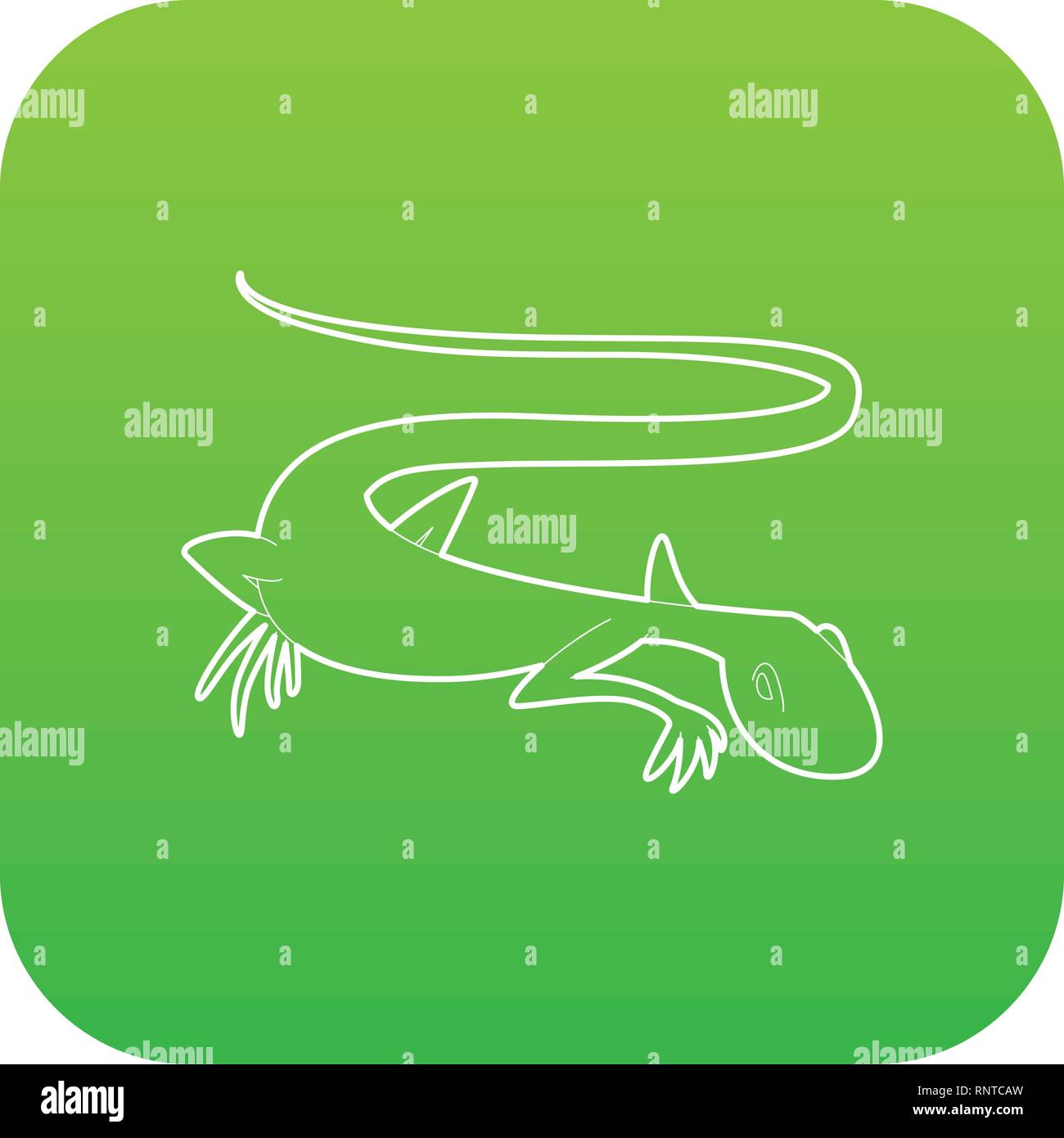 Brisk lizard icon green vector Stock Vector Image & Art - Alamy