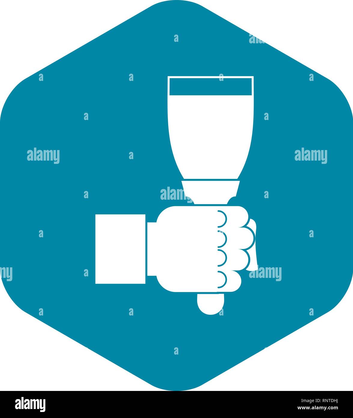 Hand hjlding paint brush icon, simple style Stock Vector Image & Art ...