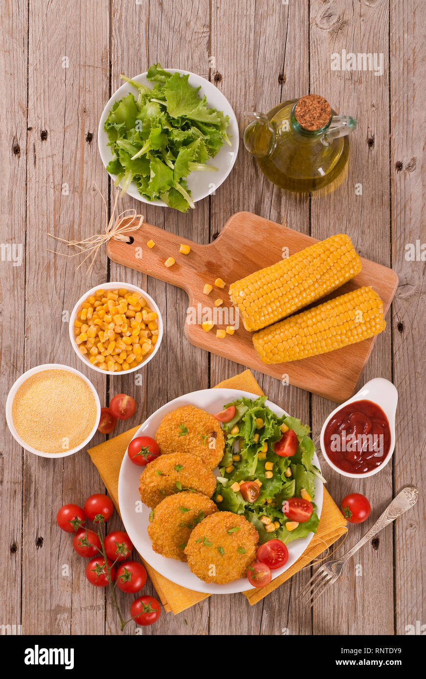 Burger sweetcorn hi-res stock photography and images - Alamy
