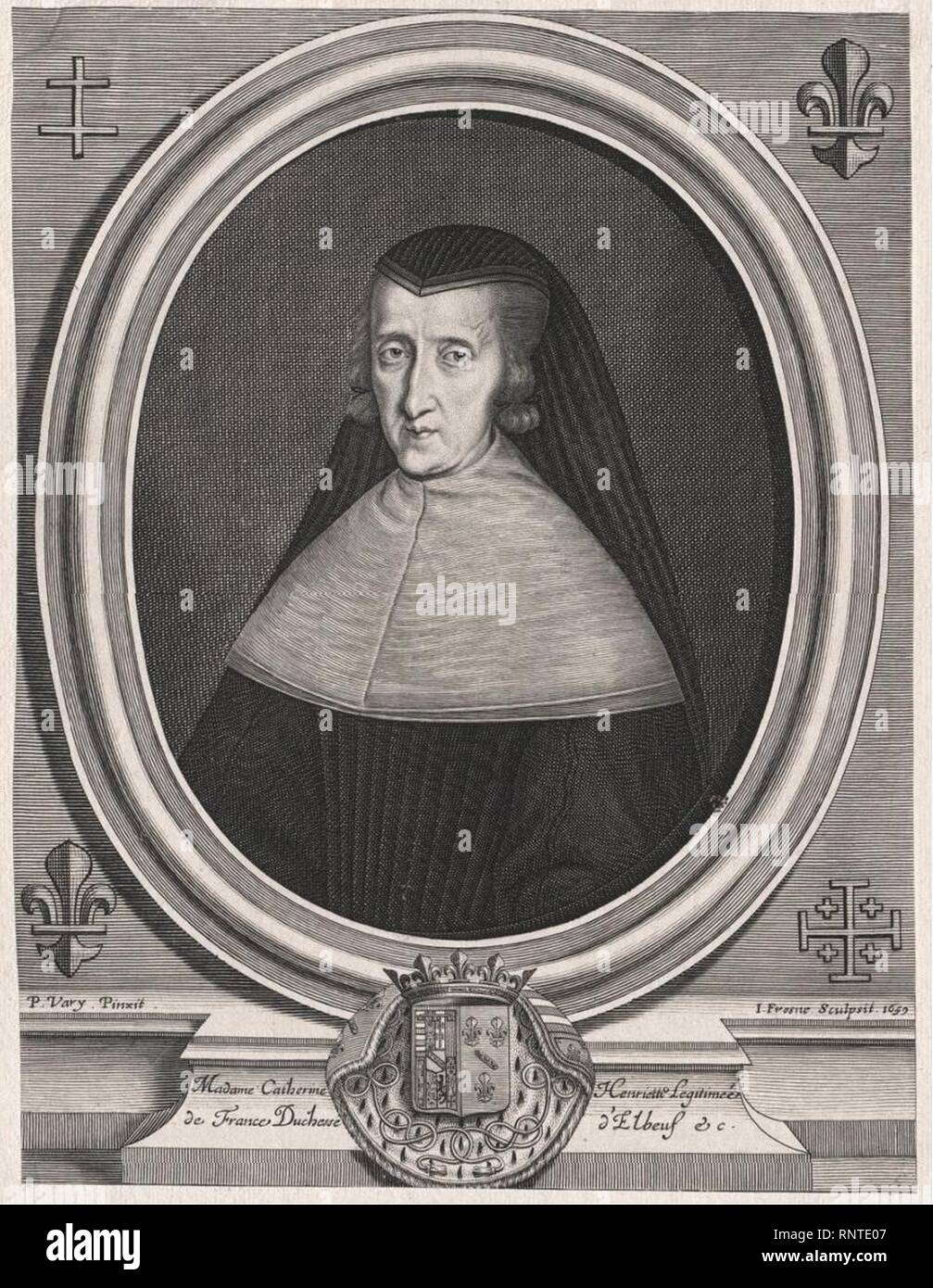 Catherine Henriette de Bourbon, Légitimée de France, 1659 Stock Photo ...
