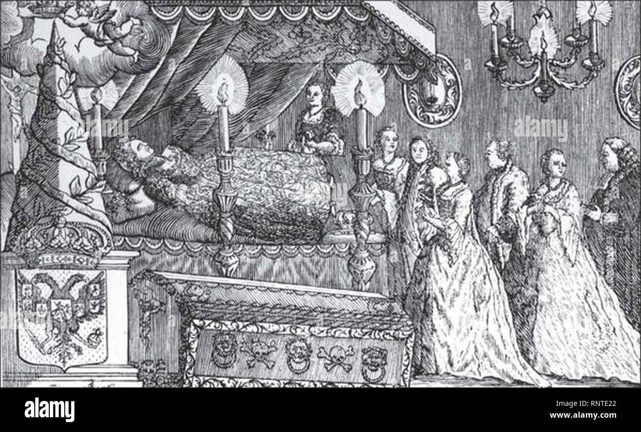 Catherine II at Elizabeth's body Stock Photo - Alamy